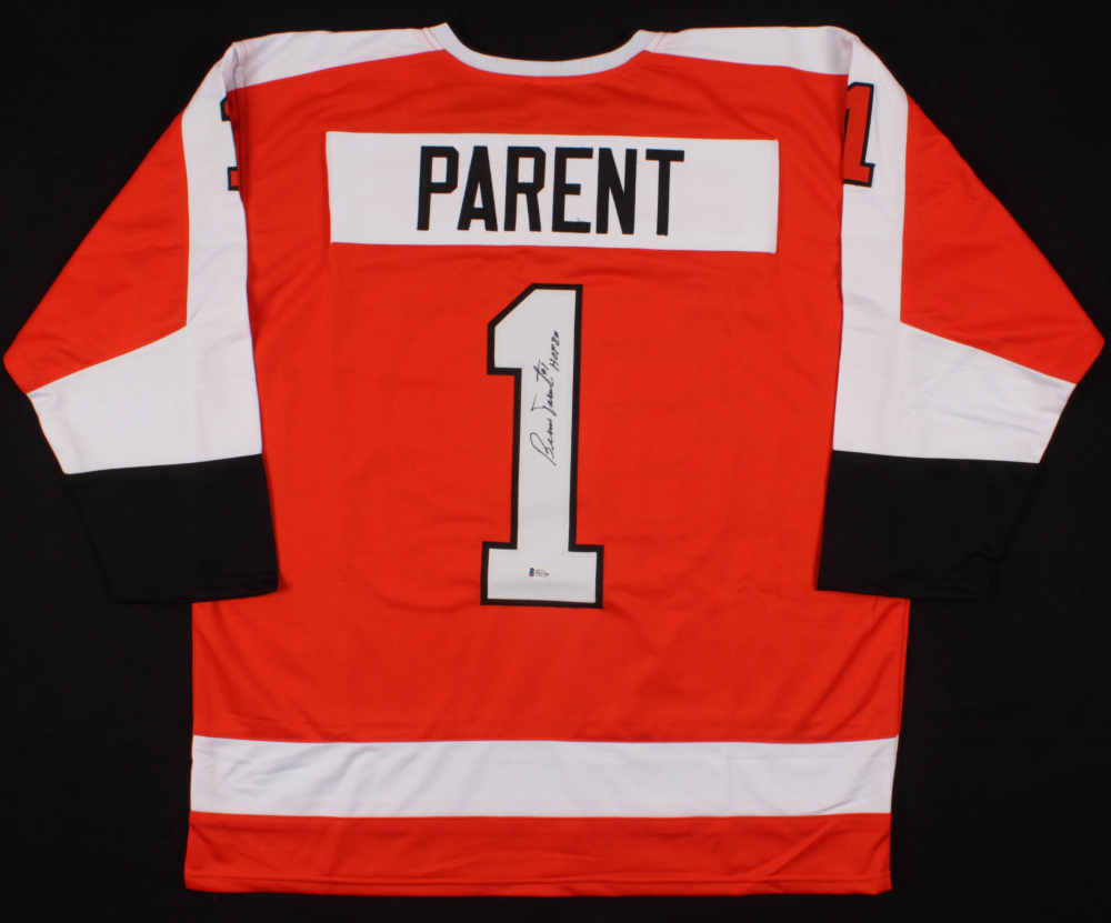 Bernie Parent Signed Jersey Inscribed "HOF 84" (Beckett COA) | Pristine ...