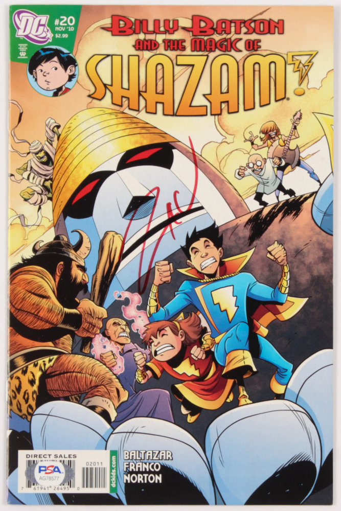 Zachary Levi Signed 2010 "Shazam!" Issue #20 DC Comic Book (PSA ...