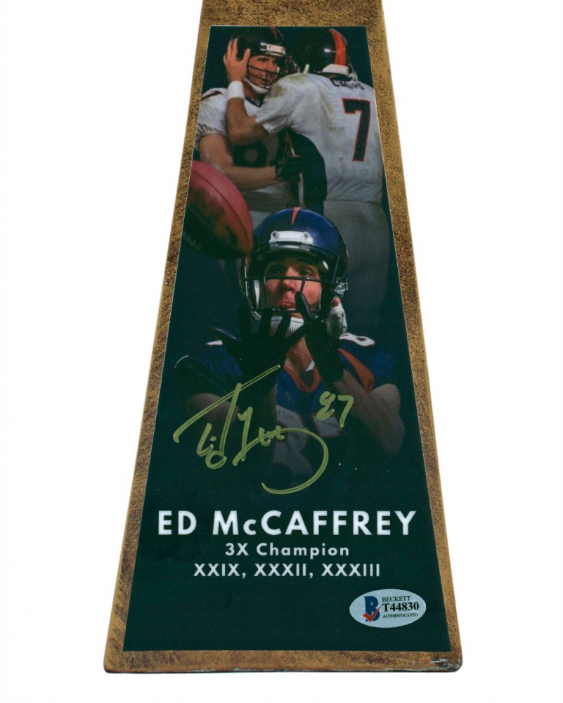Ed McCaffrey Signed Broncos 15” Lombardi Football Championship Trophy ...