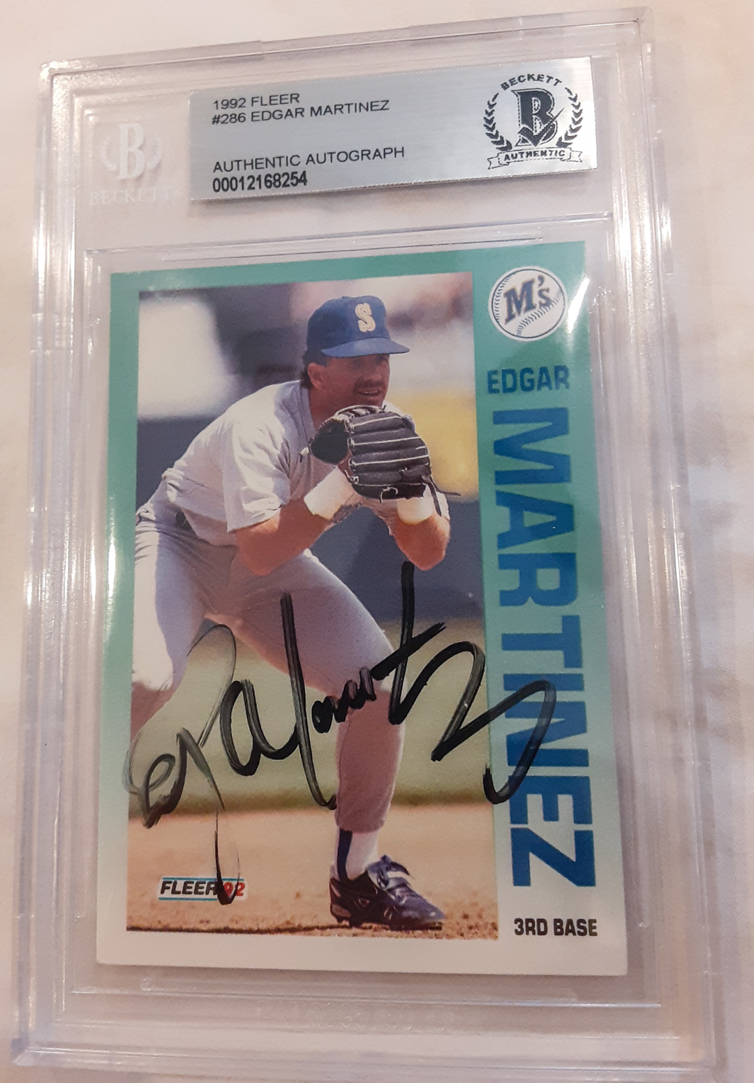 Edgar Martinez Signed 1992 Fleer #286 (BGS Encapsulated) | Pristine Auction