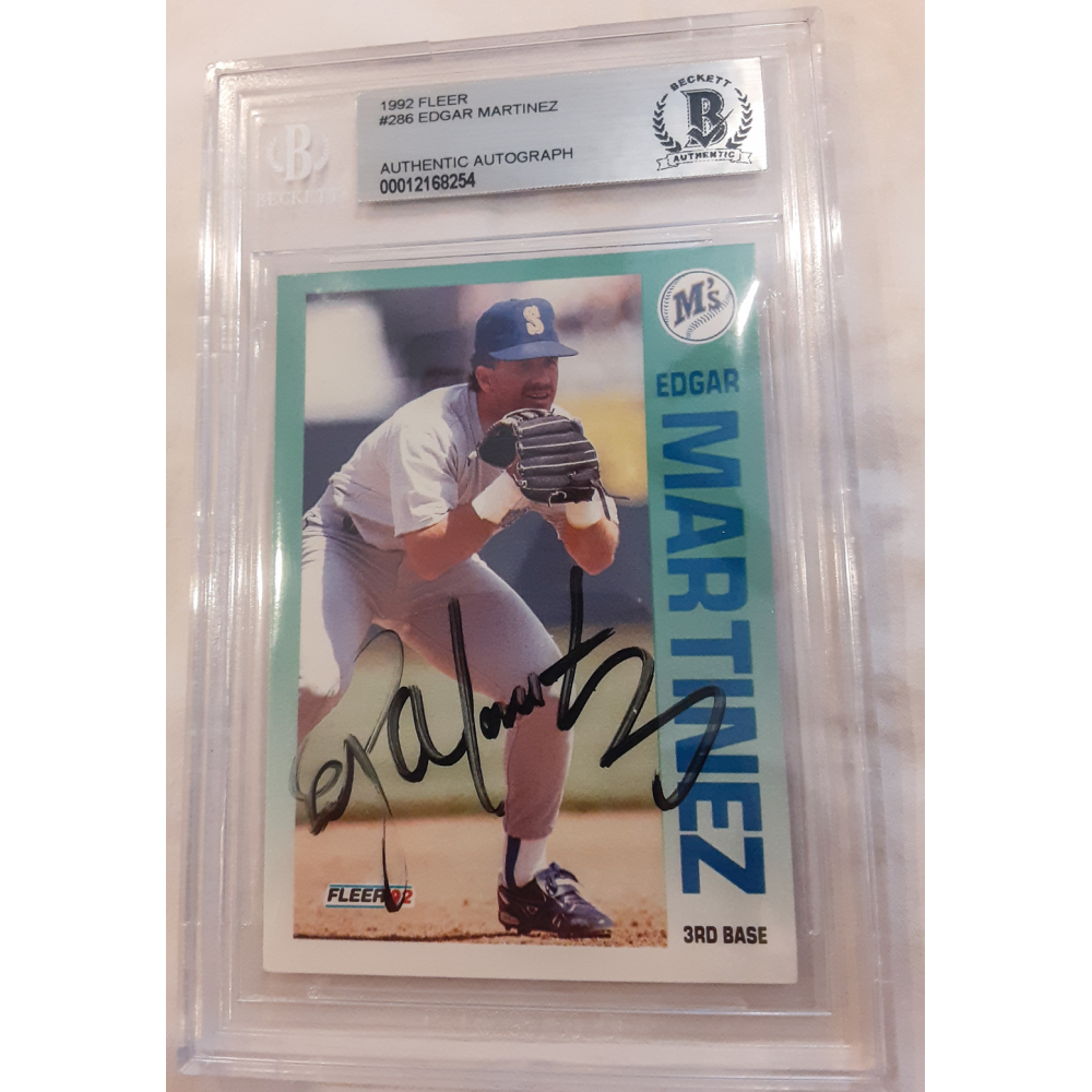 Edgar Martinez Signed 1992 Fleer #286 (BGS Encapsulated) | Pristine Auction