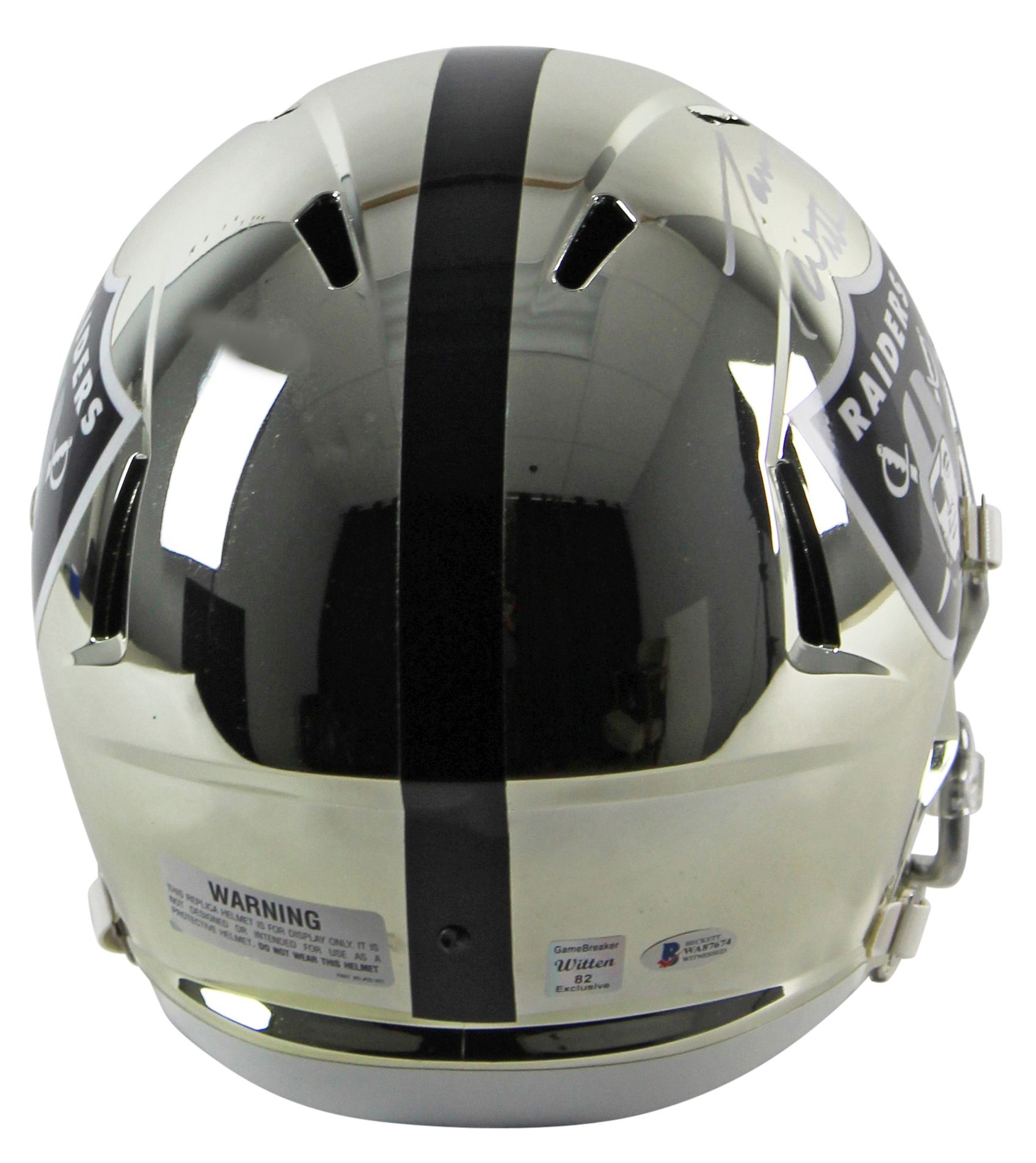 Jason Witten Signed Raiders Full-Size Chrome Speed Helmet Inscribed ...