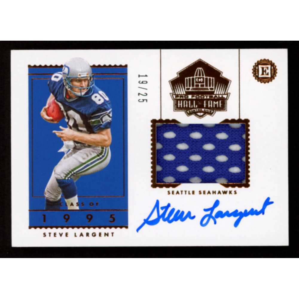 Steve Largent 2019 Panini Encased Hall of Fame Material Signatures # ...