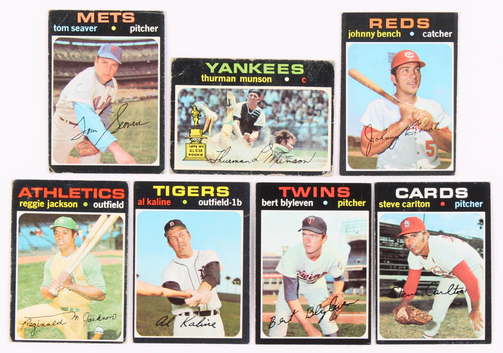 Lot of (7) 1966 Topps Baseball Cards with #160 Tom Seaver, #20 Reggie ...