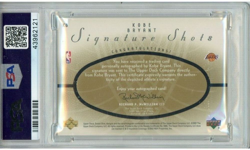 Kobe Bryant 2002-03 Sweet Shot Signature Shots #KB (PSA 9) | Pristine ...