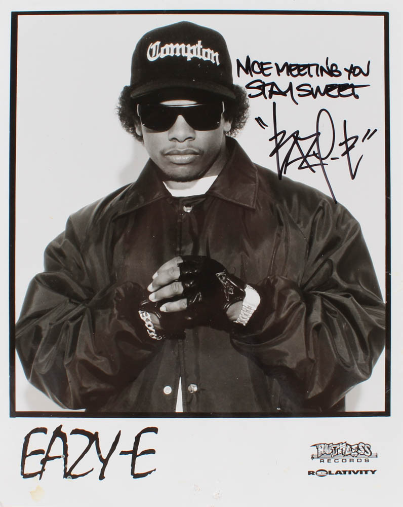 Eazy-E Signed "N.W.A" 8x10 Photo Inscribed "Nice Meeting You" & "Stay ...