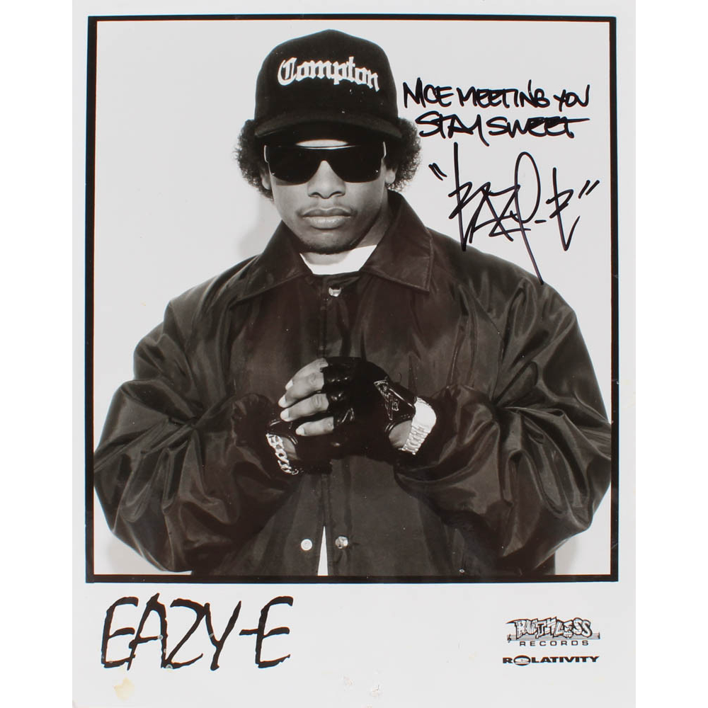 Eazy-E Signed "N.W.A" 8x10 Photo Inscribed "Nice Meeting You" & "Stay ...