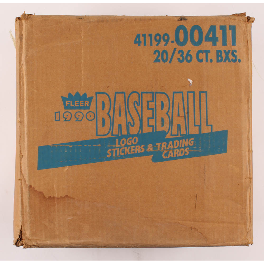 1990 Fleer Baseball Card Wax Case with (20) Boxes | Pristine Auction