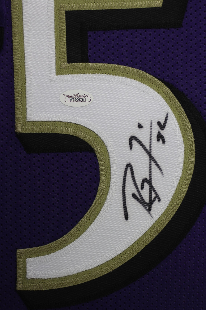 Ray Lewis Signed 35x43 Custom Framed Jersey (JSA COA) | Pristine Auction