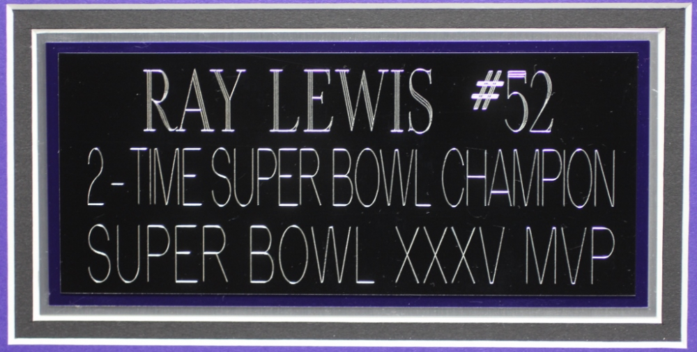 Ray Lewis Signed 35x43 Custom Framed Jersey (JSA COA) | Pristine Auction