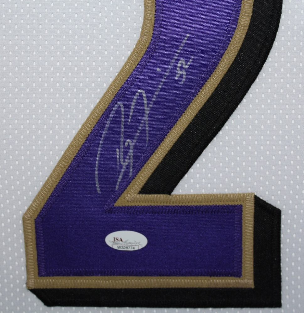 Ray Lewis Signed 35x43 Custom Framed Jersey (JSA COA) | Pristine Auction