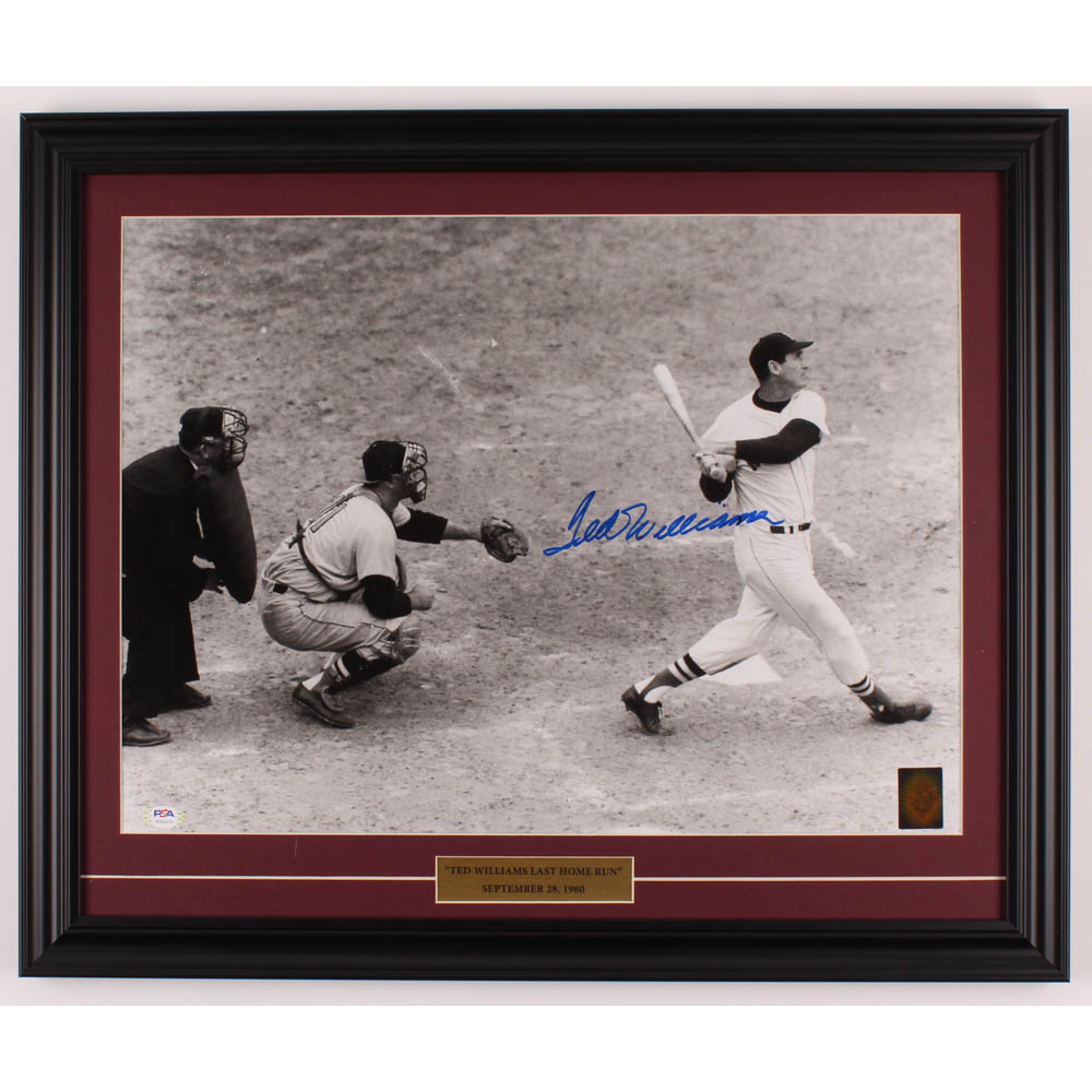 Ted Williams Signed Red Sox "Last Home Run" 19.5x23.5 Custom Framed ...