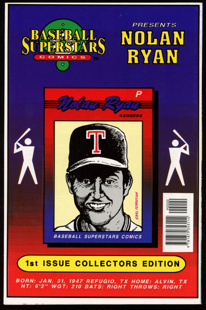 Nolan Ryan Signed 1991 Issue #1 Comic Book from Baseball Superstars ...