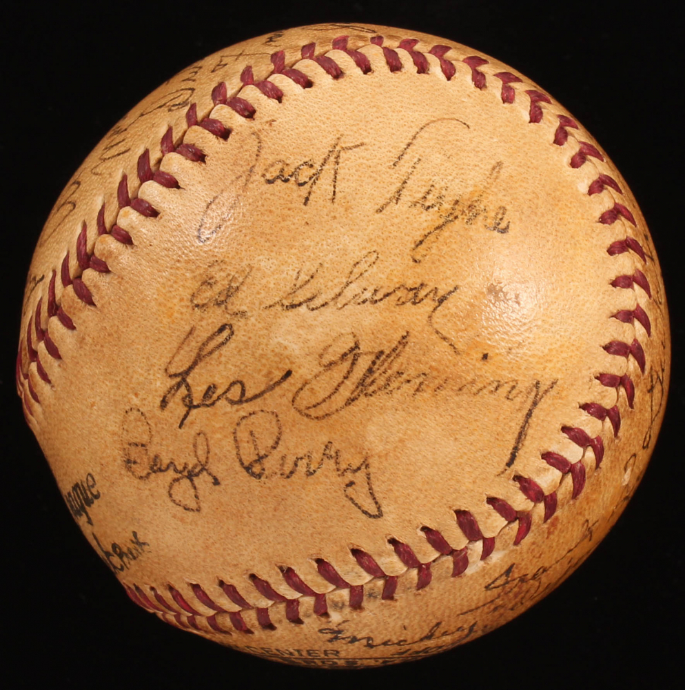 1938 Exporters ONL Baseball Team-Signed by (19) with Les Fleming ...