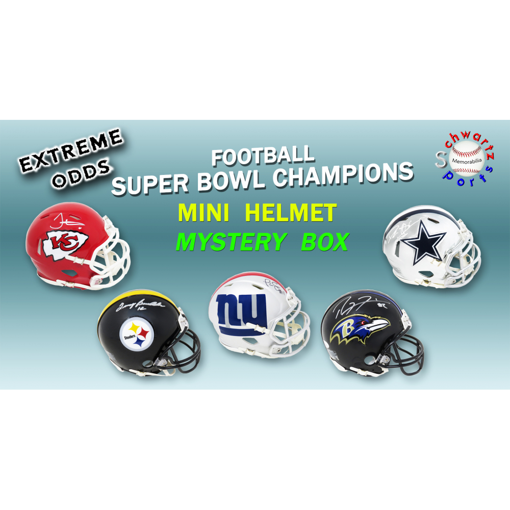 Schwartz Sports EXTREME ODDS - Super Bowl Champion Signed Mini Helmet ...