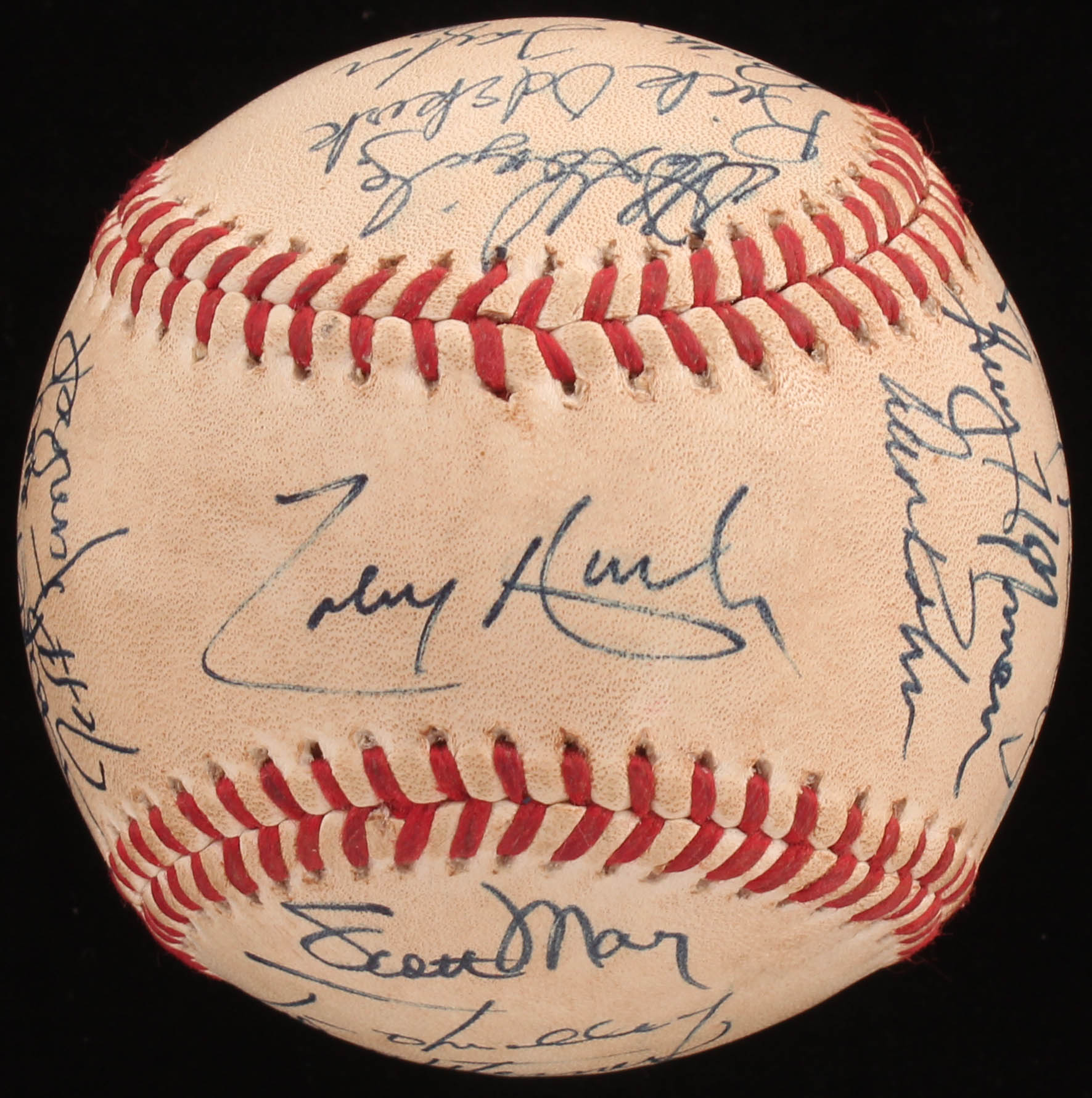1988 89ers Baseball Team-Signed by (22) with Toby Harrah, Robbie Wine ...