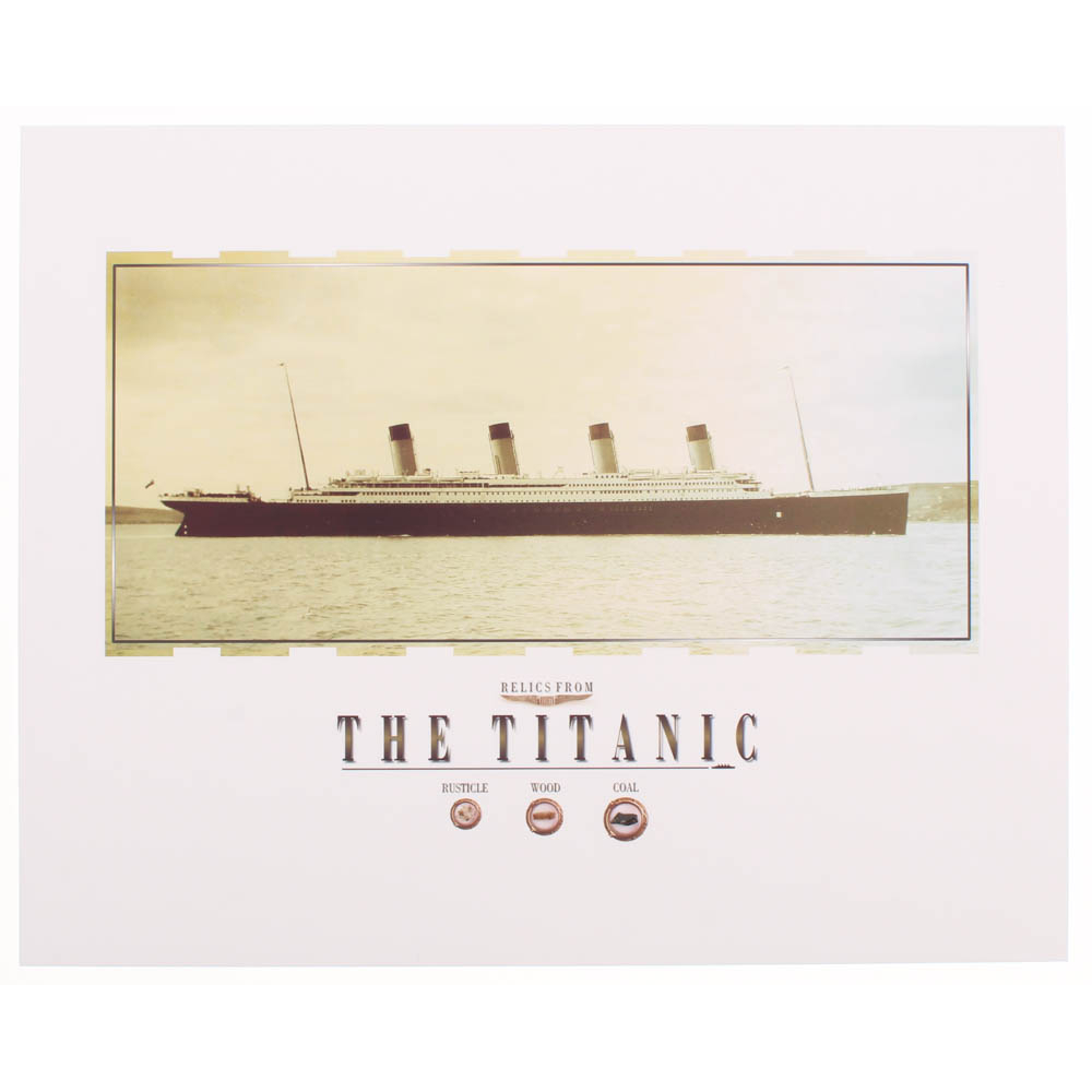 Authentic Coal, Wood & Rusticle From Titanic Wreckage on 8x10 Photo ...