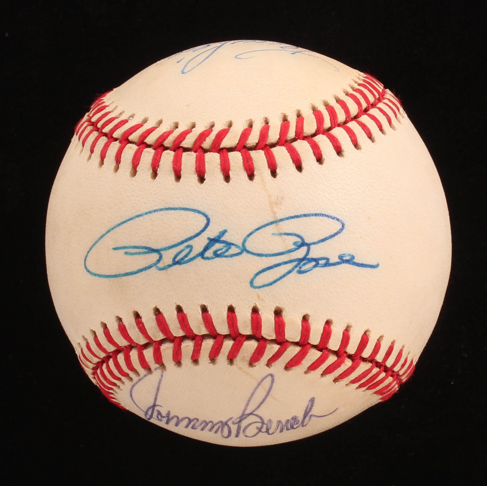 Reds Big Red Machine ONL Baseball Signed by (4) with Johnny Bench, Pete ...