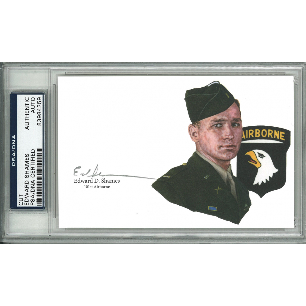 Edward Shames Signed 3x5 Cut (PSA Encapsulated) | Pristine Auction