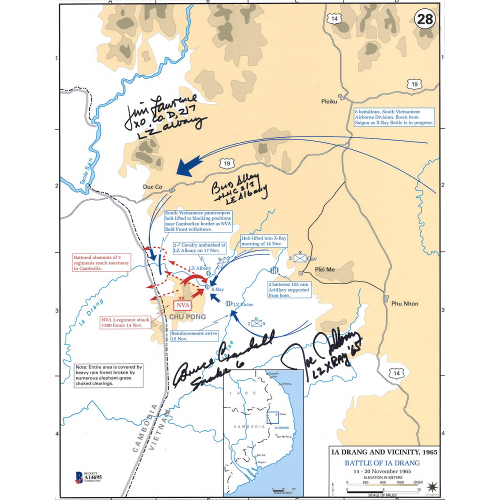 Battle of Ia Drang 11x14 Photo Signed by (4) with Bruce Crandall, Joe ...