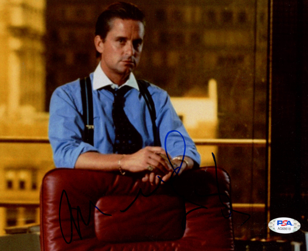 Michael Douglas Signed "Wall Street" 8x10 Photo (PSA Hologram ...