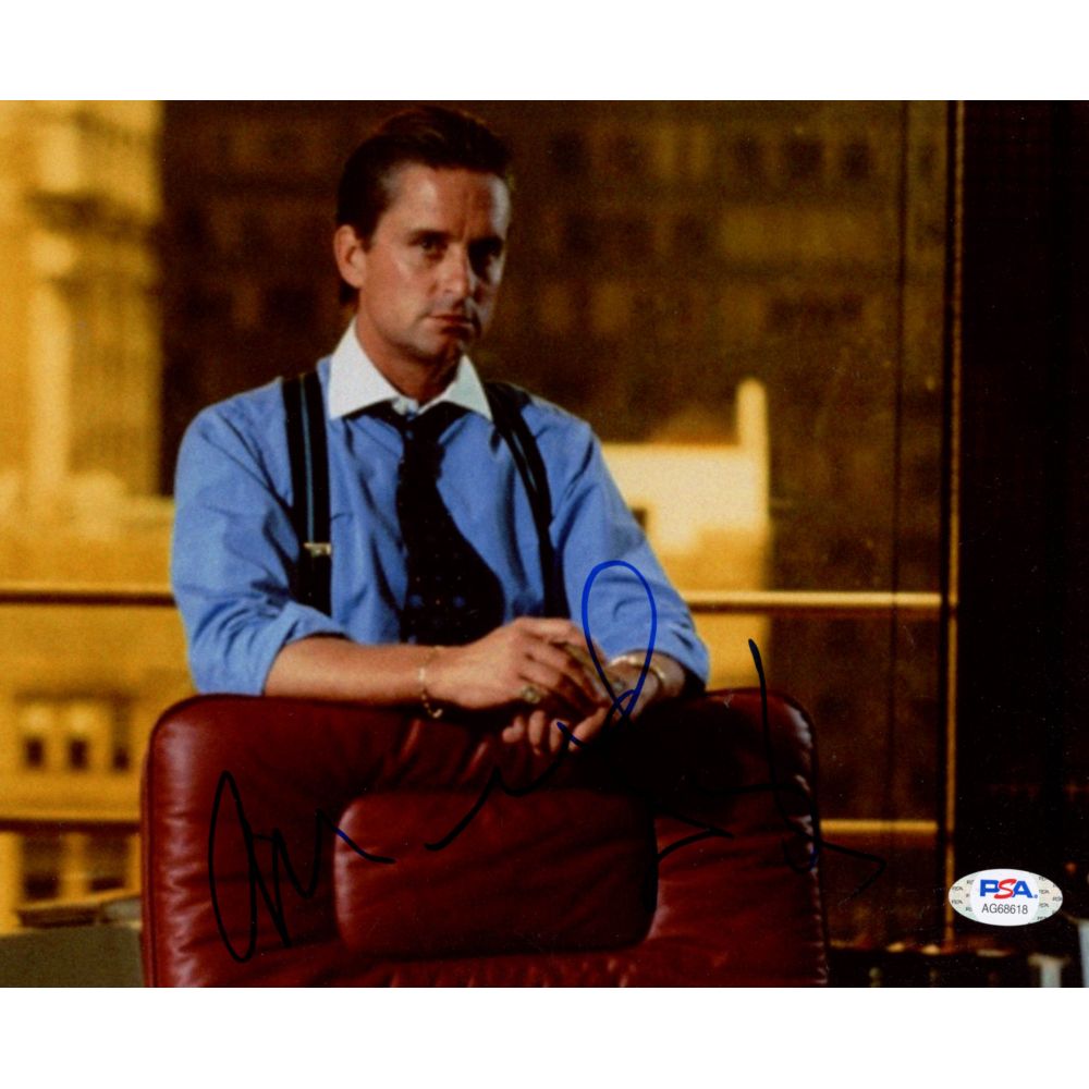 Michael Douglas Signed "Wall Street" 8x10 Photo (PSA Hologram ...