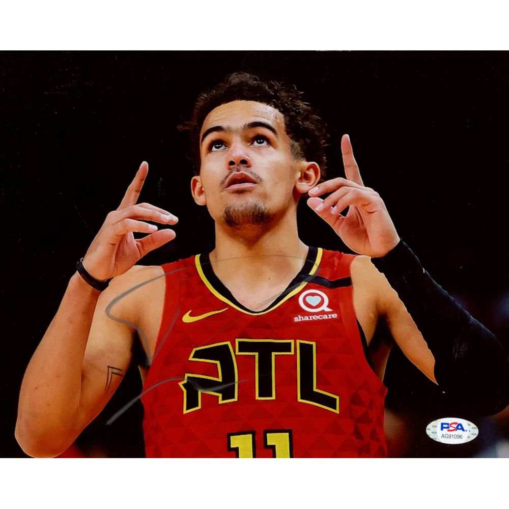 Trae Young Signed Hawks 8x10 Photo (PSA COA) | Pristine Auction