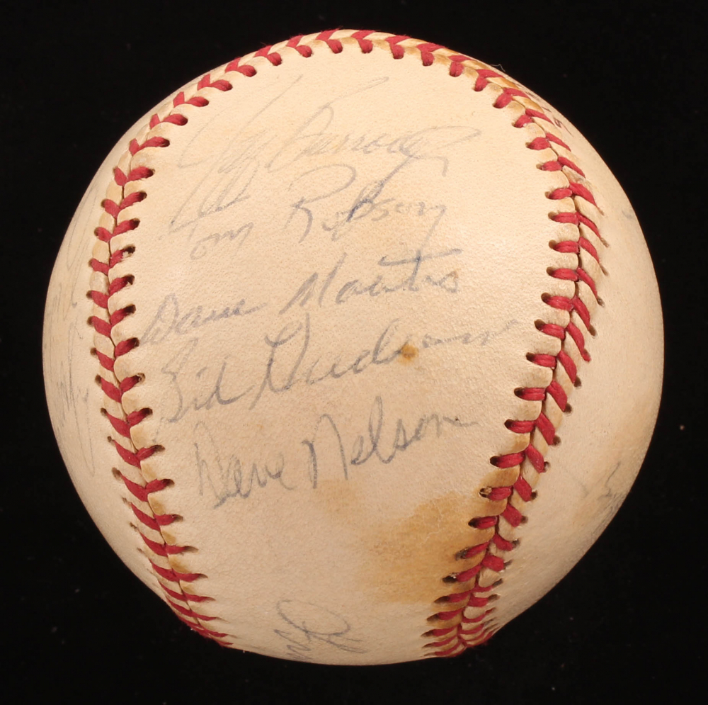 1975 Texas Rangers Baseball Team-Signed By (14) With Jeff Burroughs ...