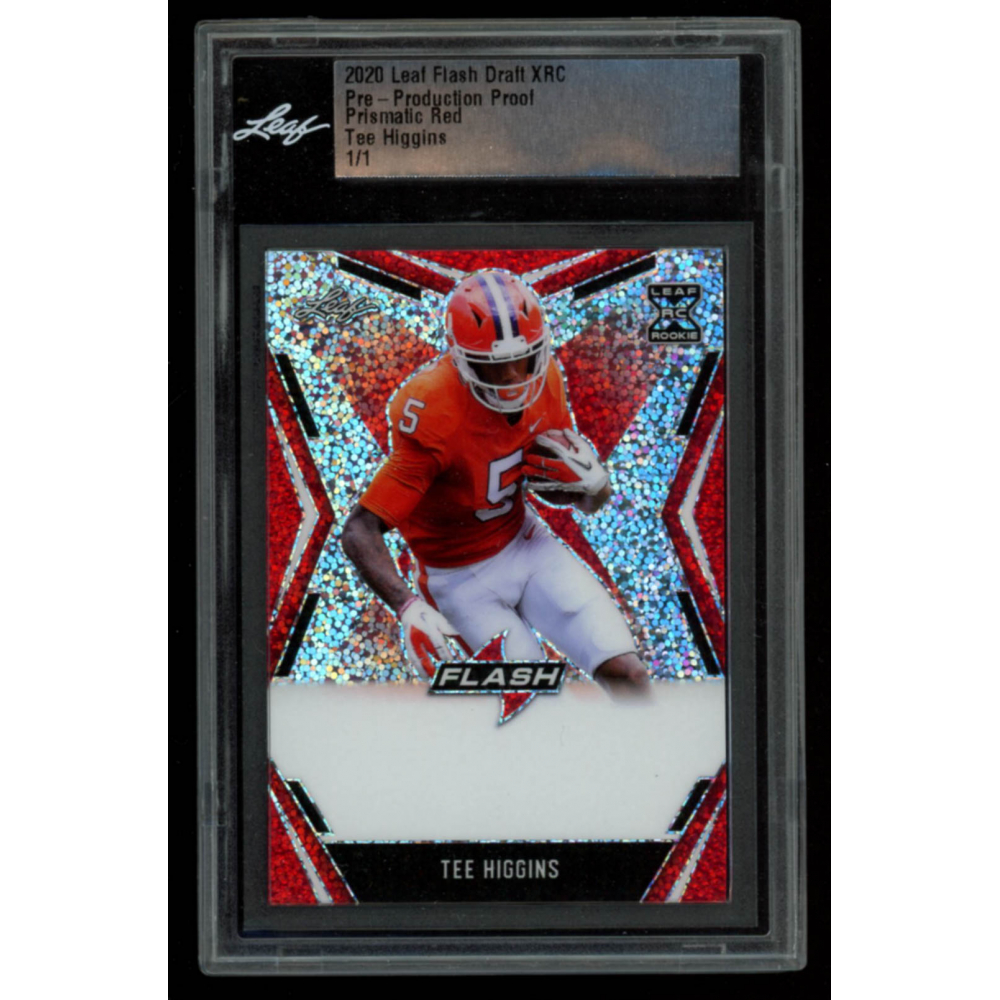 Tee Higgins 2020 Leaf Flash Draft XRC Pre-Production Proof Prismatic ...