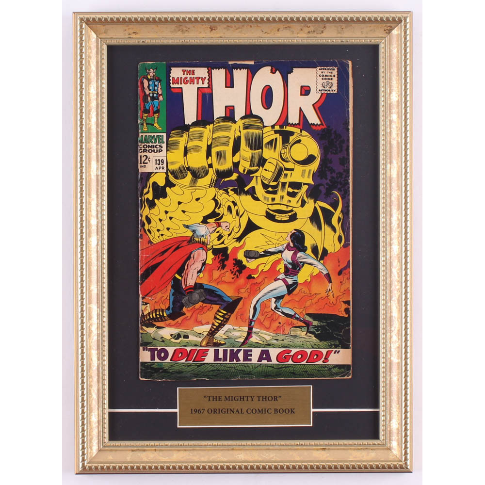 Vintage 1967 "Thor" Marvel 11x15 Custom Framed Comic Book Display ...