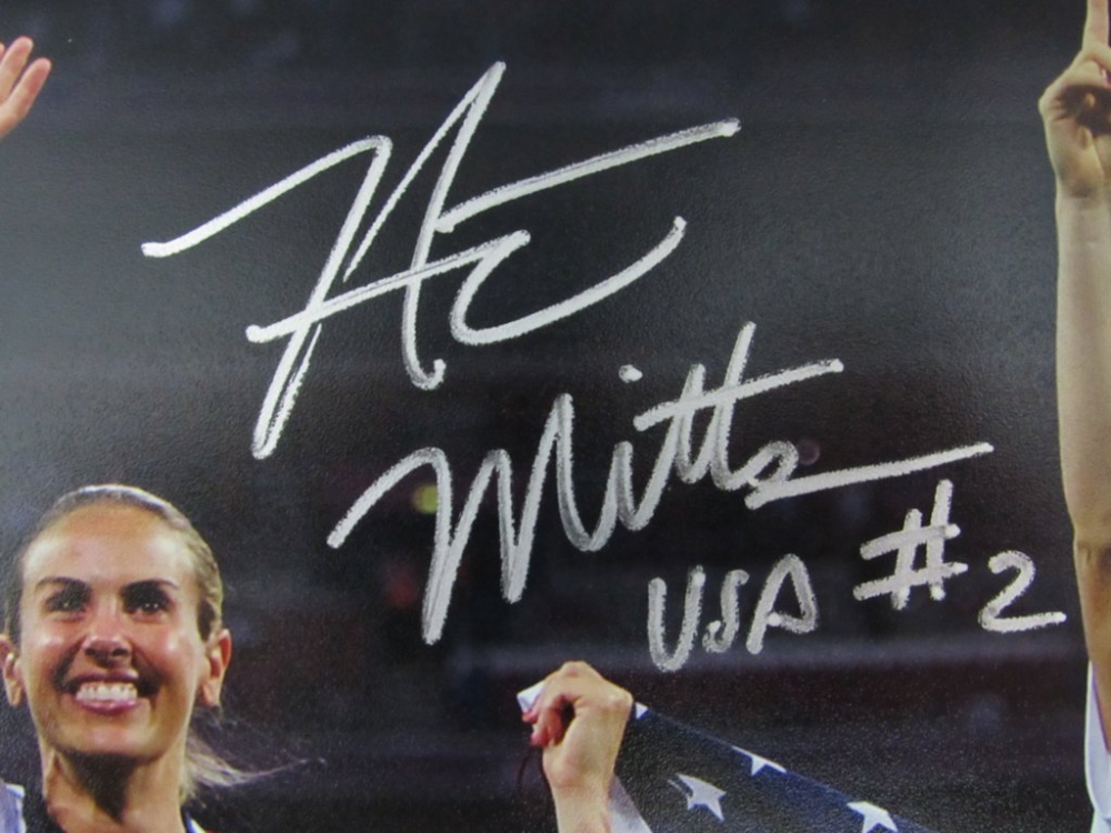 Heather Mitts Signed Team USA 8x10 Photo Inscribed "USA" (JSA COA ...