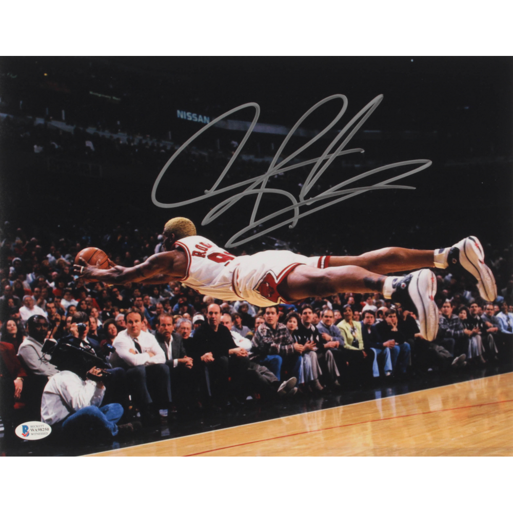 Dennis Rodman Signed Bulls 11x14 Photo (Beckett) | Pristine Auction