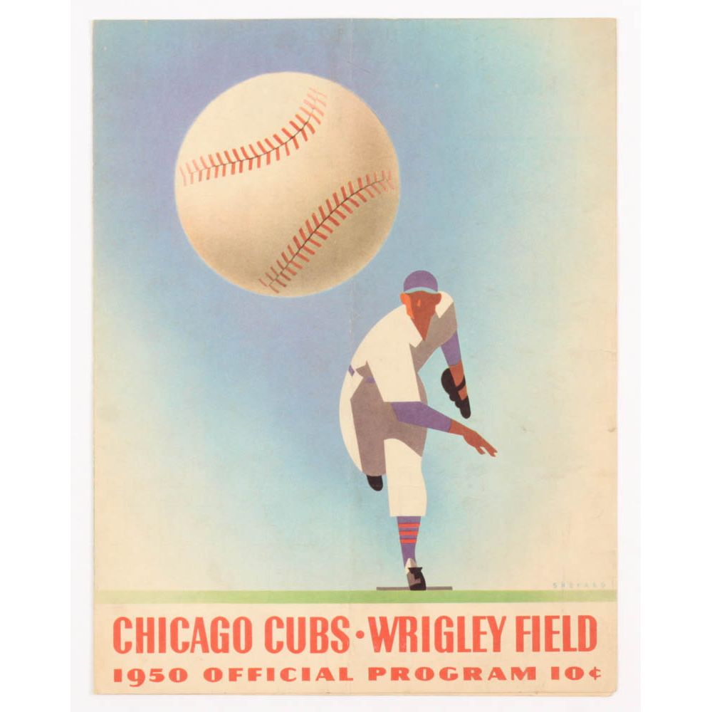 Vintage 1950 Cubs Wrigley Field Original Program | Pristine Auction