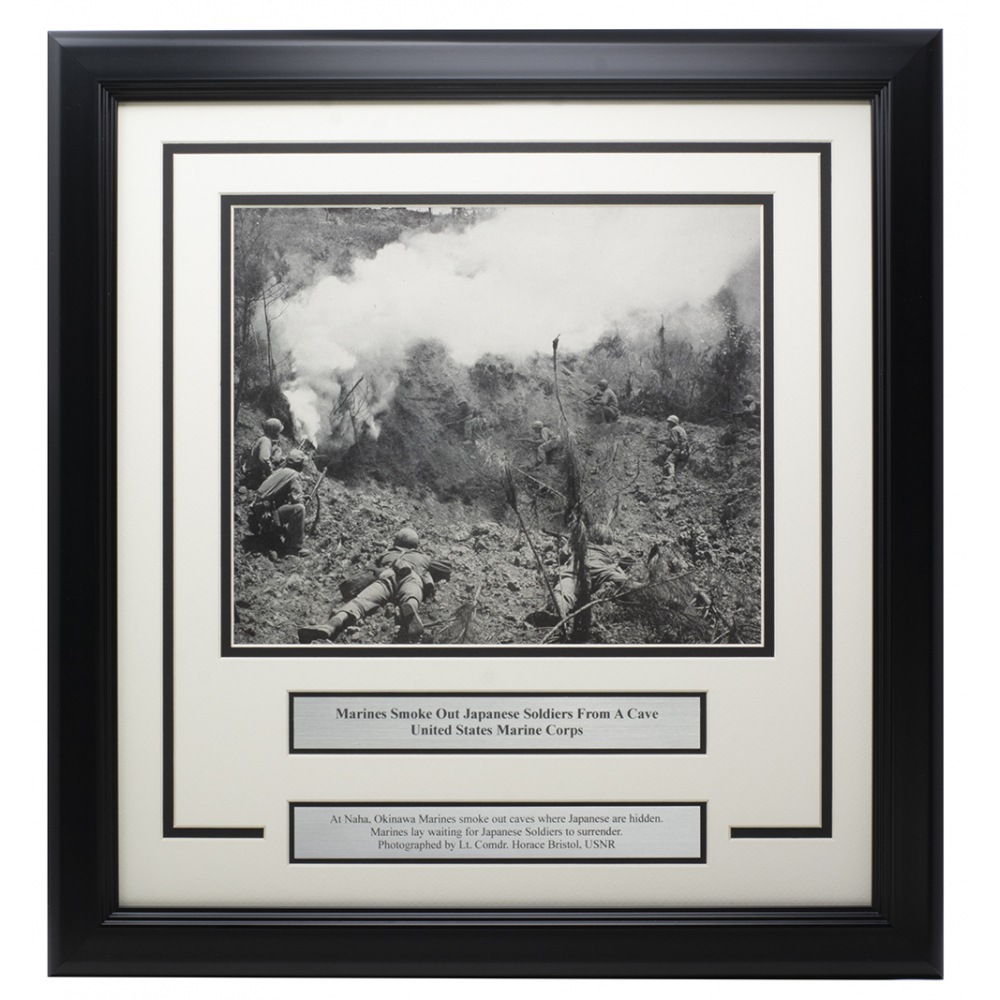 "United States Marine Corps Smoke Out Japanese Soldiers" Custom Framed ...