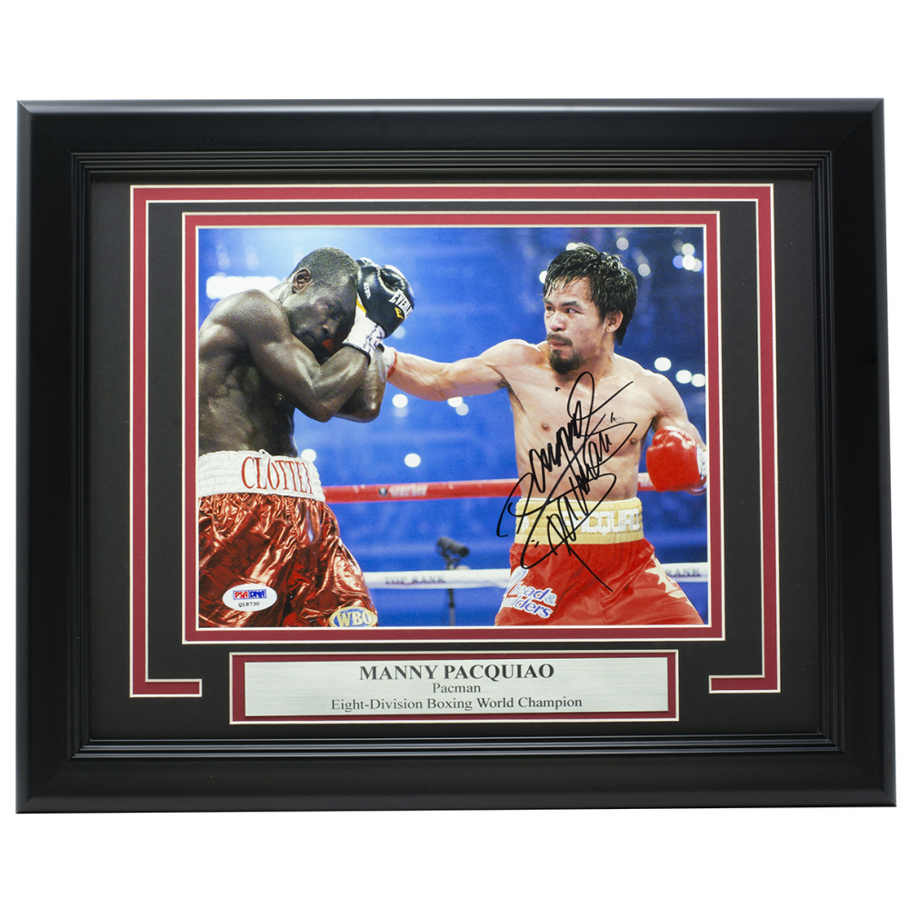 Manny Pacquiao Signed 11x14 Custom Framed Photo Display Inscribed ...