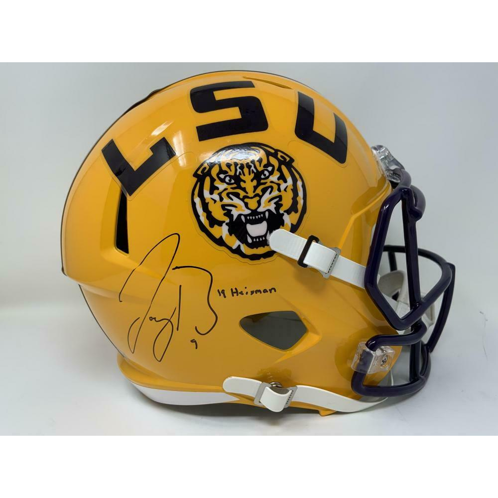 Joe Burrow Signed LSU Tigers Full-Size Speed Helmet Inscribed "19 ...