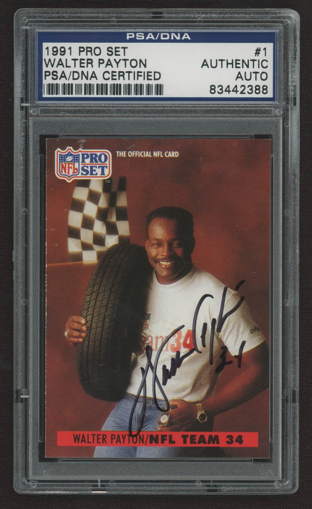 Walter Payton Signed 1991 Pro Set #1 (PSA Encapsulated) | Pristine Auction