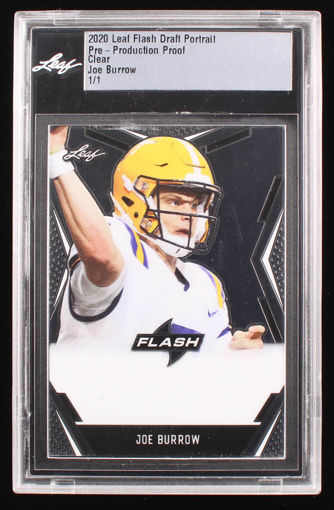 Joe Burrow 2020 Leaf Flash Draft Portrait Pre-Production Proof Clear #1 ...