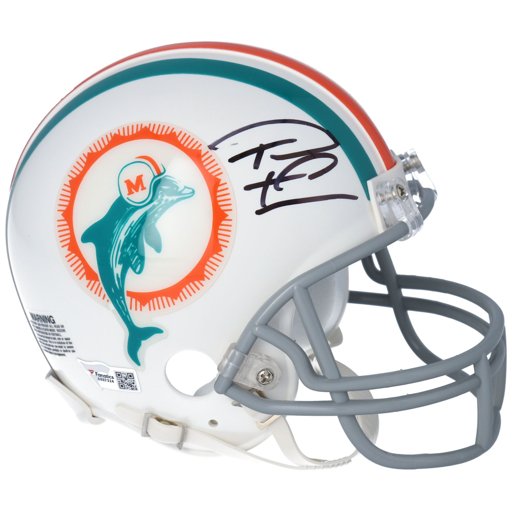 Tua Tagovailoa Signed Dolphins Throwback Mini Helmet (Fanatics ...