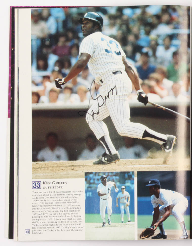 1985 Yankees Official Yearbook Signed by (14) with Ken Griffey Sr., Jim ...
