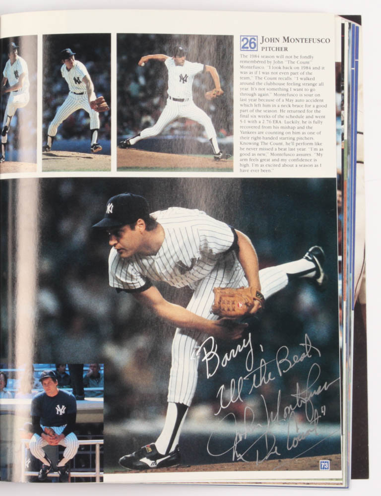 1985 Yankees Official Yearbook Signed by (14) with Ken Griffey Sr., Jim ...