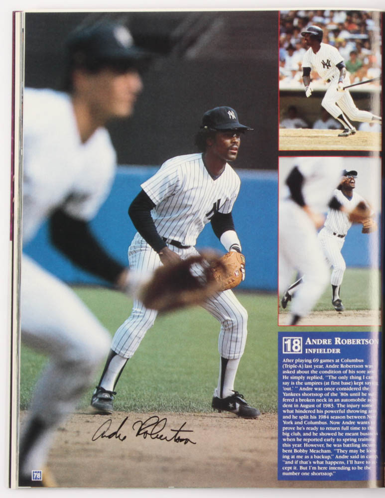 1985 Yankees Official Yearbook Signed by (14) with Ken Griffey Sr., Jim ...