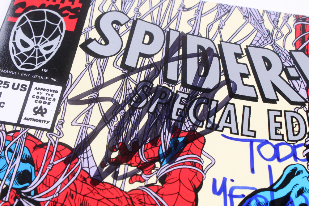 Stan Lee, Todd McFarlane & Peter David Signed 1992 "Spider-Man Special ...