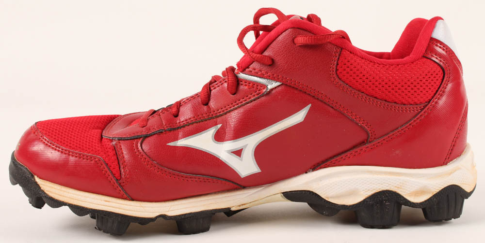 Pete Rose Signed Mizuno Baseball Cleat with Display Case with "Hit King ...