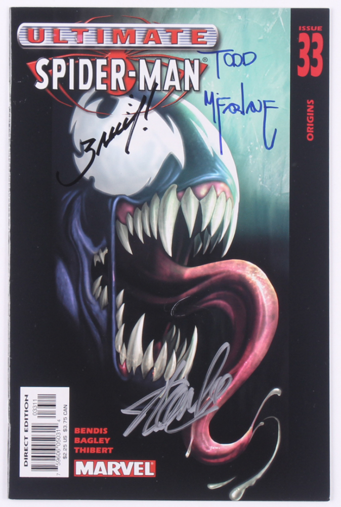 2003 "Ultimate Spider-Man" Issue #33 Marvel Comic Book Signed by (3 ...
