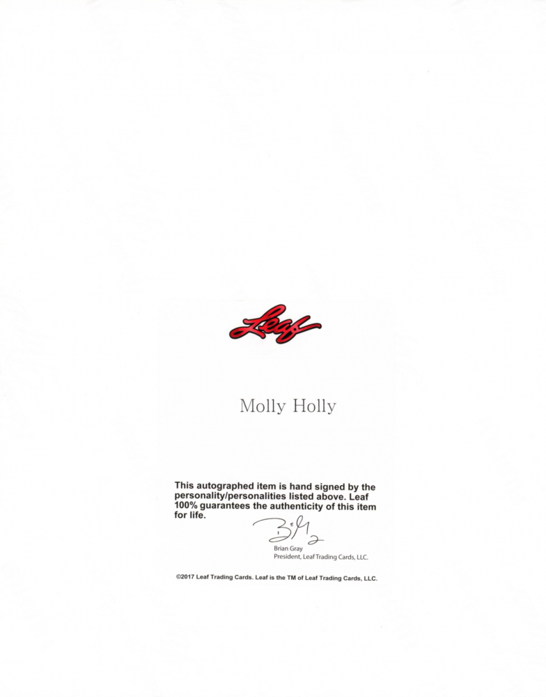 Molly Holly Signed 8x10 Photo (Leaf Authentic) | Pristine Auction