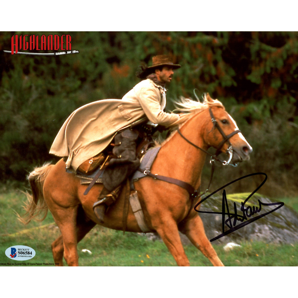 Adrian Paul Signed Highlander 8x10 Photo Beckett Coa Pristine Auction