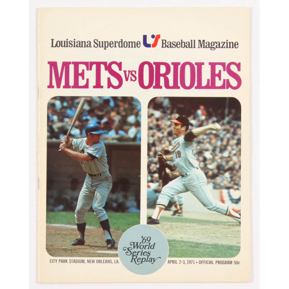 Vintage 1971 Louisiana Superdome Baseball Magazine Game Program ...
