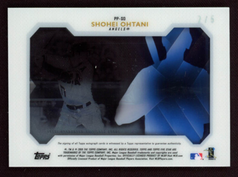 Shohei Ohtani 2019 Topps Five Star Pentamerous Penmanship Autographs ...