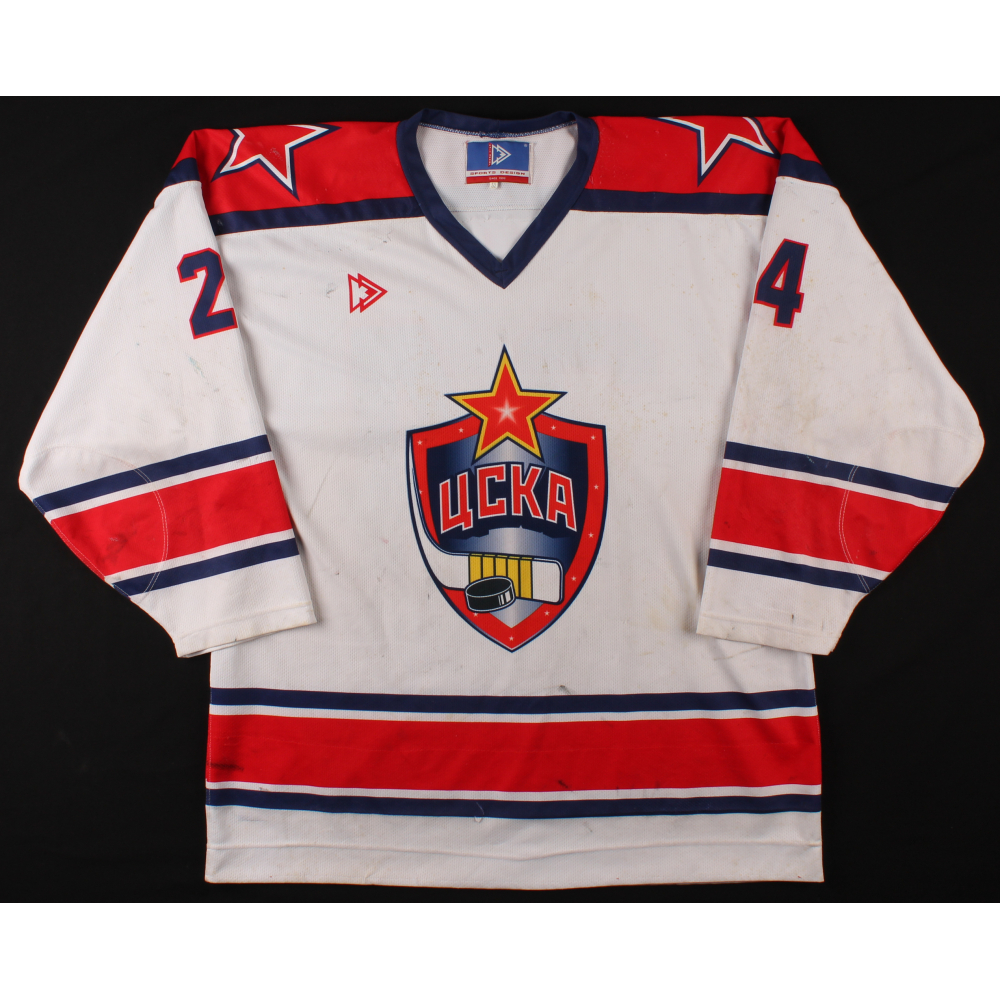 Oleg Piganovich Game-Used Red Army Hockey Jersey (CSKA LOA) | Pristine ...